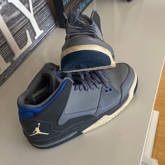 Jordan | Shoes | Jordan Flight Grey And Blue Size 9 | Poshmark